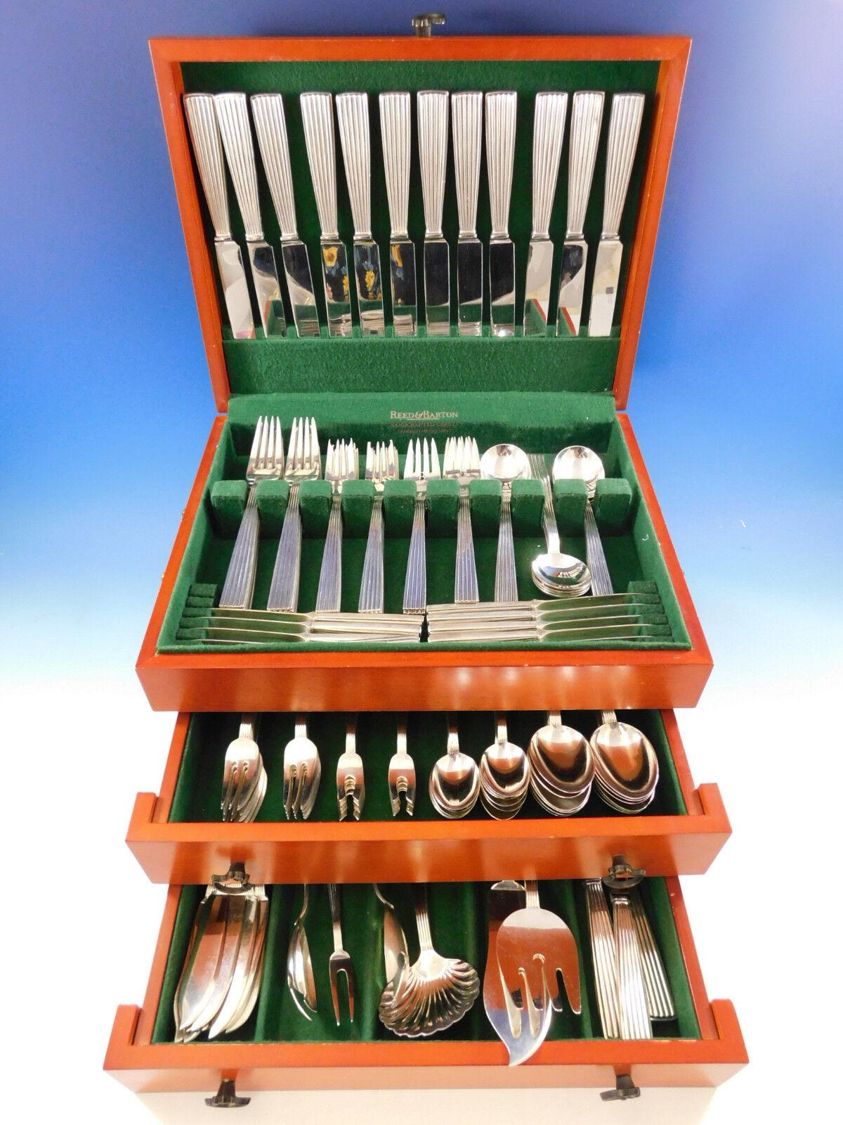 Tiber by Buccellati Sterling Silver Flatware Set for 12 Service 123 Pcs ...