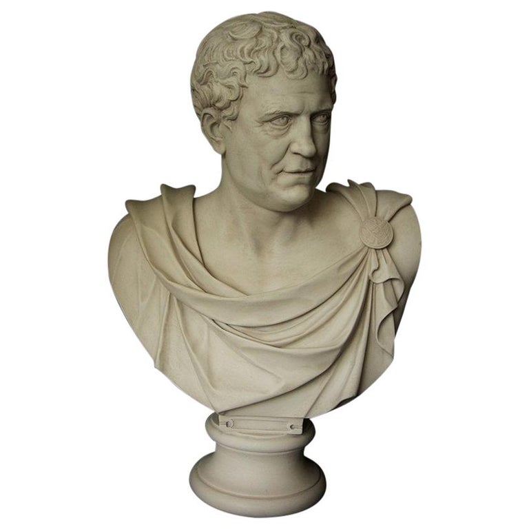 Tiberius Roman Senator Marble Bust, 20th Century For Sale at 1stDibs