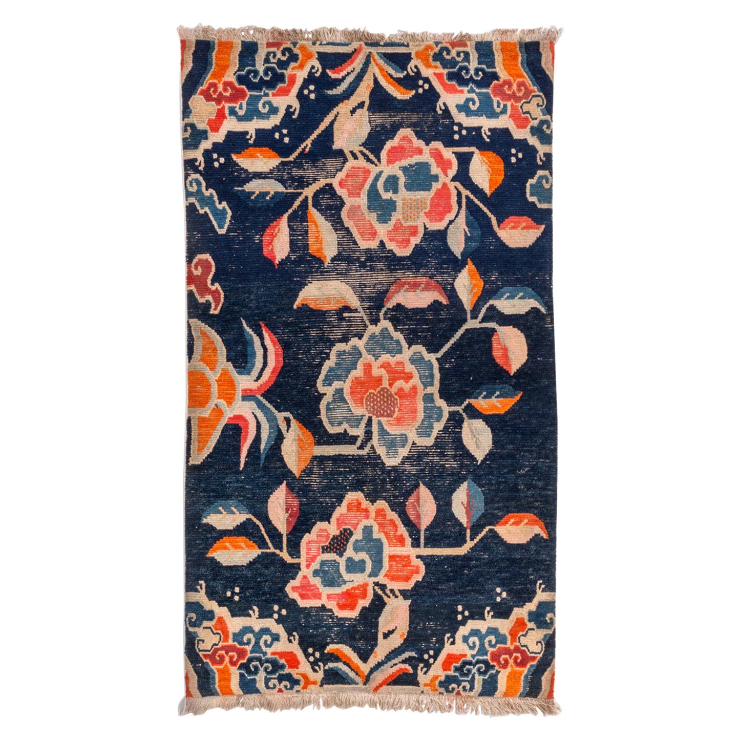Antique Tibetan Dragon and Phoenix Carpet at 1stDibs