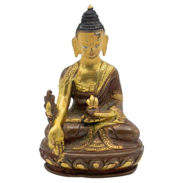 Tibetan Buddha Sakyamuni Statuette 19th Century For Sale at 1stDibs