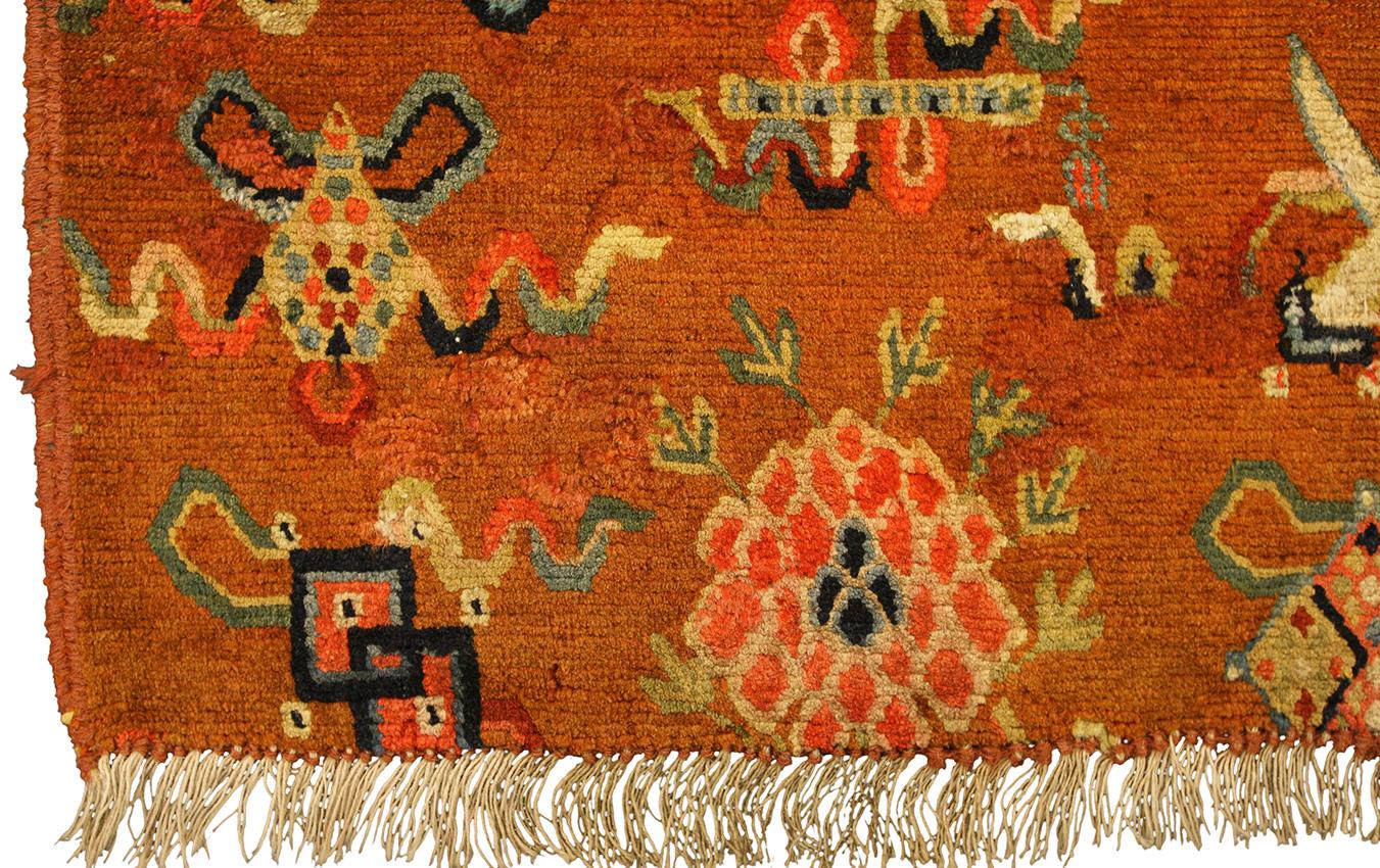 Tibetan Buddhist Motifs Rug, 19th Century at 1stDibs