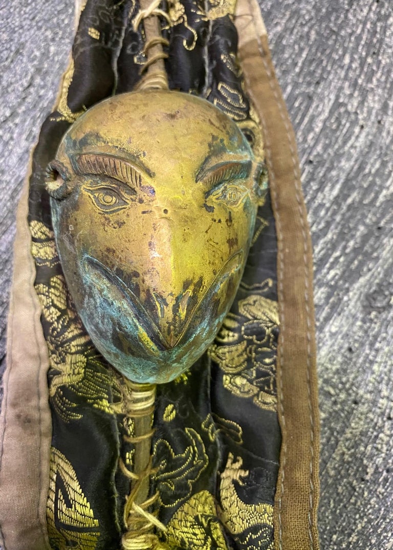 Tibetan Ceremonial Sash with Thirteen Ornamental Bronze Heads, 18th ...