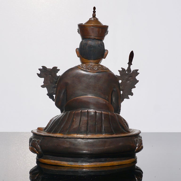 Tibetan Copper Bronze Lama Buddha at 1stDibs