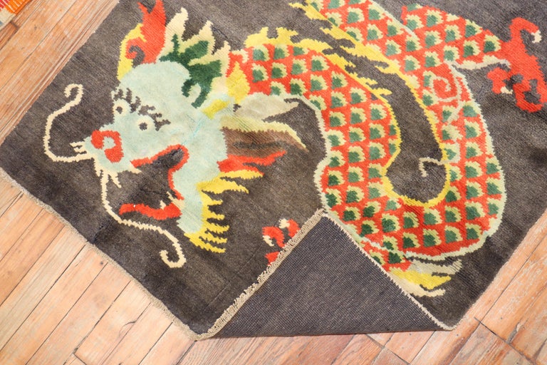 Tibetan Dragon Vintage Rug For Sale at 1stDibs | tibetan dragon rug