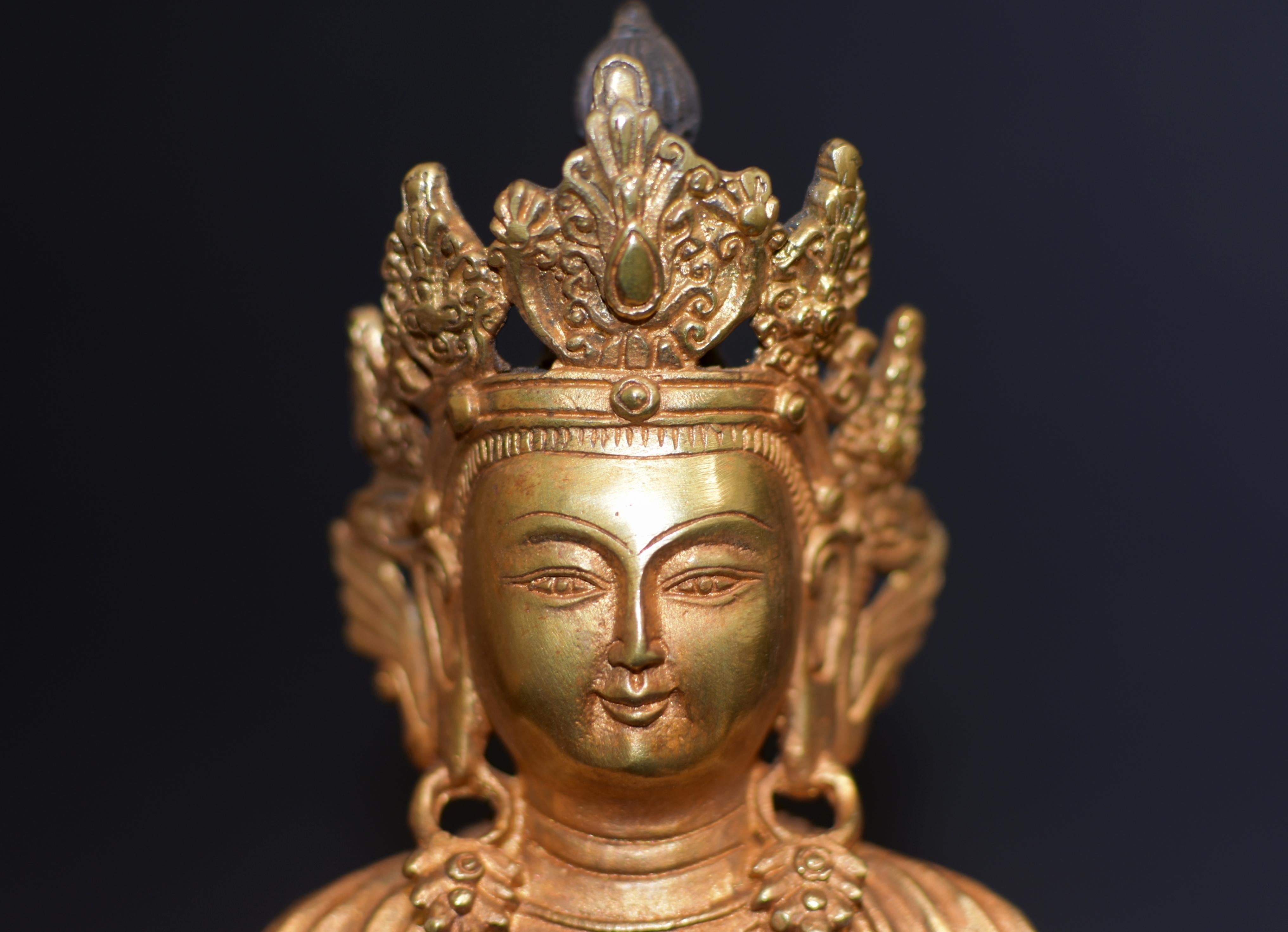Tibetan Gilt Bronze Udanaya No Fear Buddha at 1stDibs