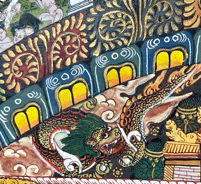 Tibetan Hand Painted Mandala Thangka Painting with 24K Gold at 1stDibs
