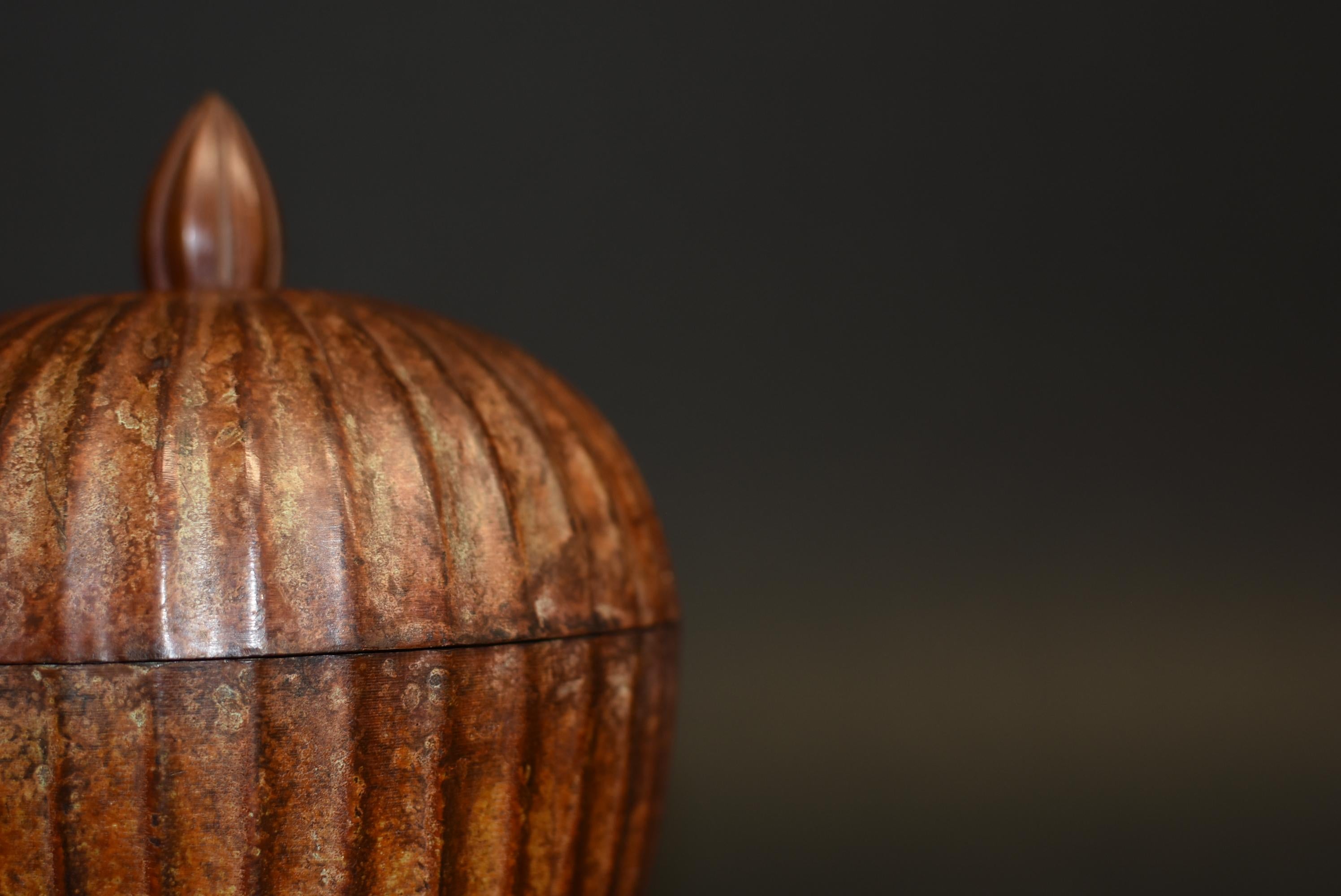 Tibetan Metal Kalasa Jar Melon Form at 1stDibs | kalasa coconut ring