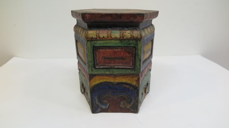 Tibetan Stool Table at 1stDibs