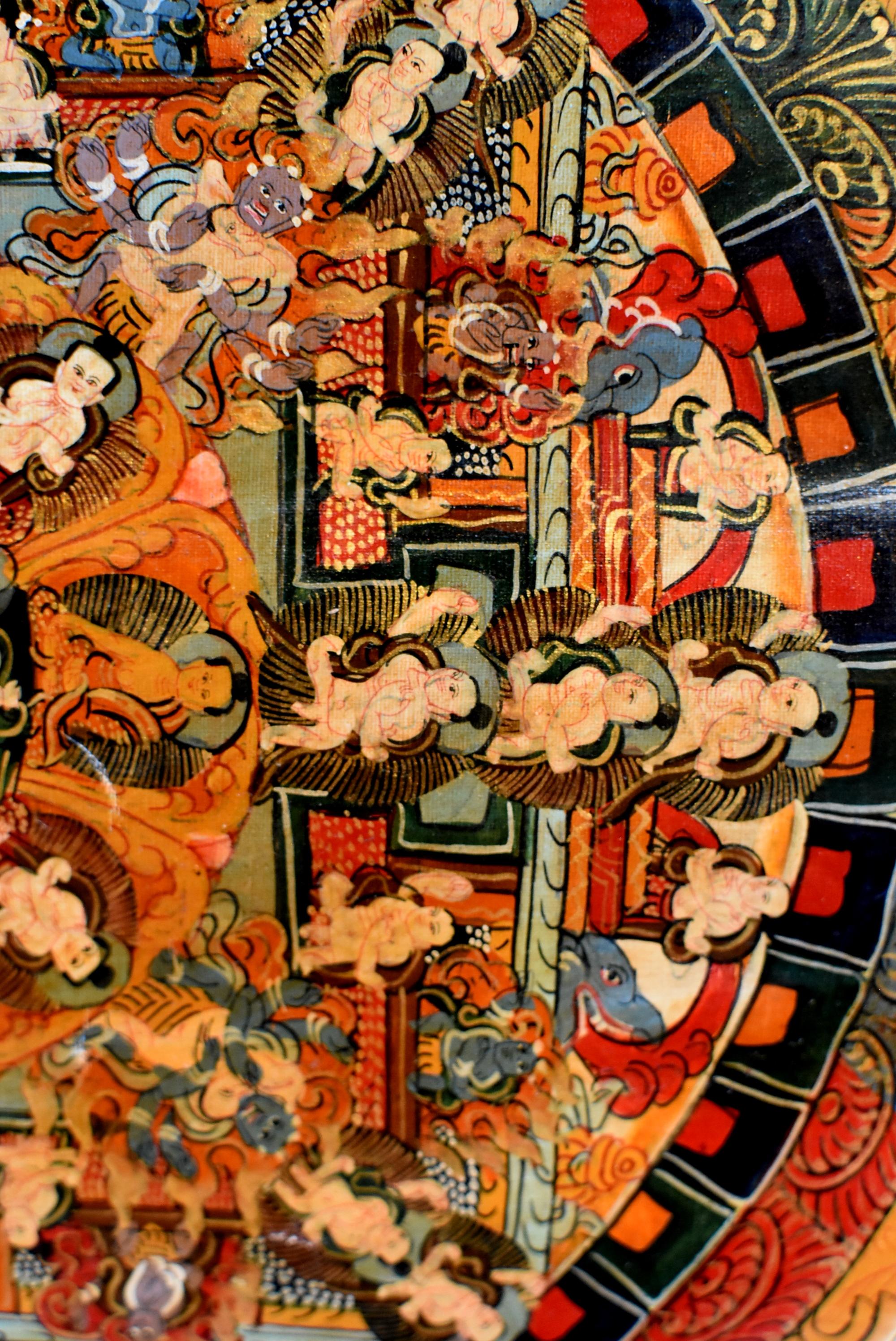 Tibetan Thangka Life of Buddha, Hand Painted Tanka at 1stDibs | tanka ...