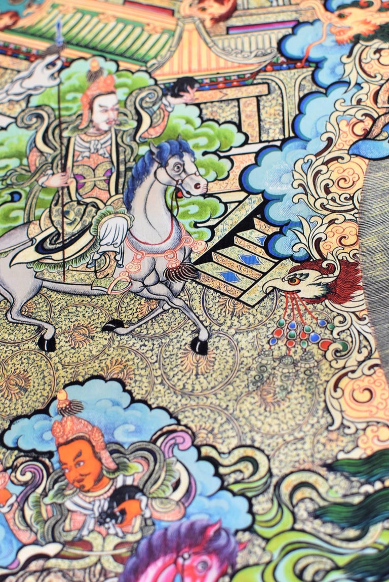 Tibetan Thangka Painting Dorje Drolo, Hand-Painted Thanka at 1stDibs ...