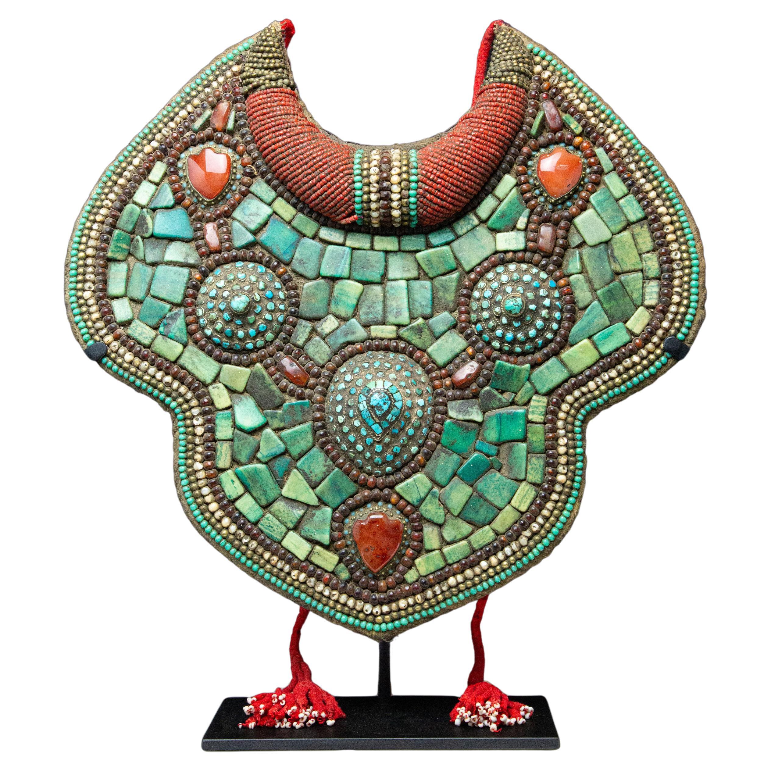 Tibetan Turquoise and Carnelian Breastplate from the Early 20th Century ...
