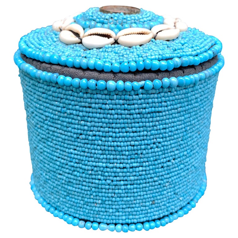 Tibetan Turquoise Beaded Box For Sale at 1stDibs