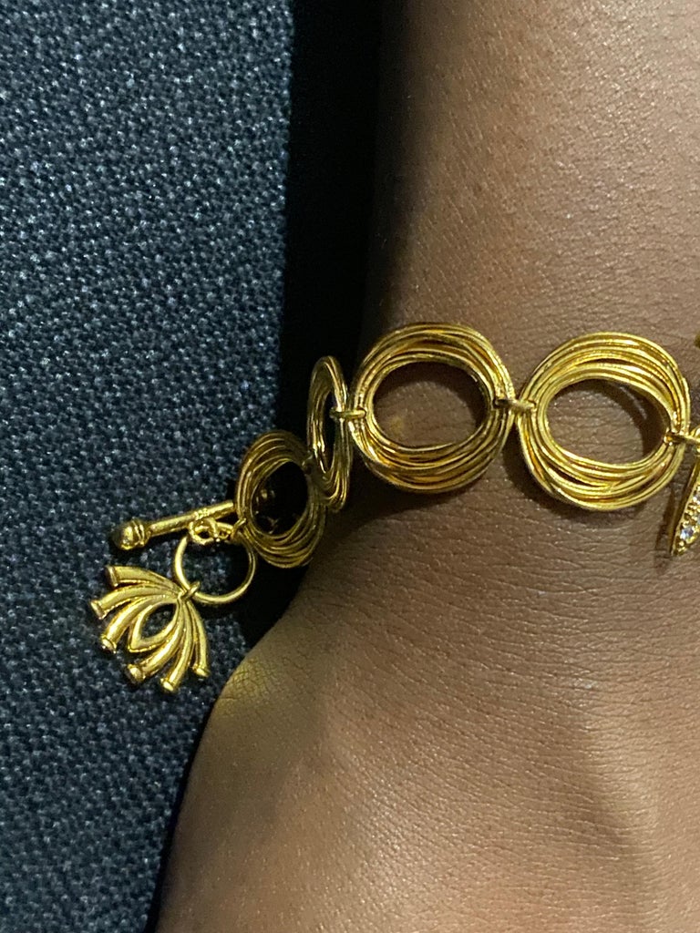 Twin Elegance Aquarius Zodiac Tibisiri Bracelet For Sale at 1stDibs