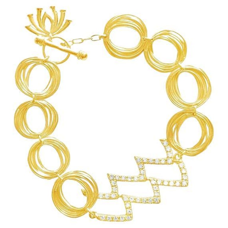 Twin Elegance Aquarius Zodiac Tibisiri Bracelet For Sale at 1stDibs