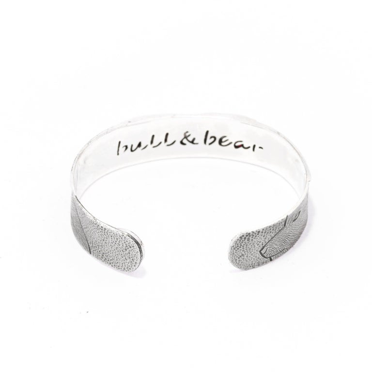 Tichu Ruby Bull and Bear Eyes Cuff in Sterling Silver and Crystal ...