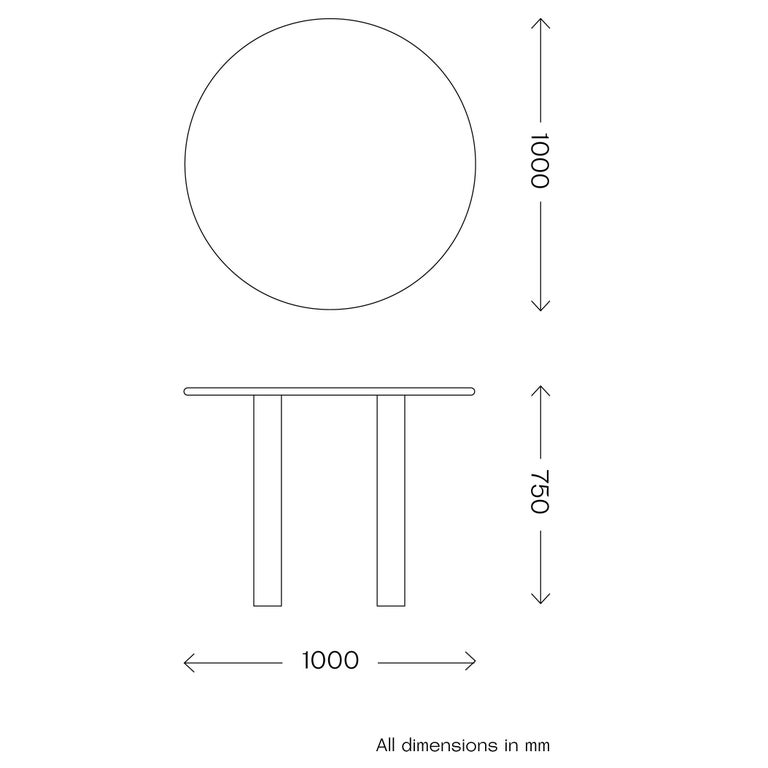 Tide Round Dining Set, 4 Chairs For Sale at 1stDibs