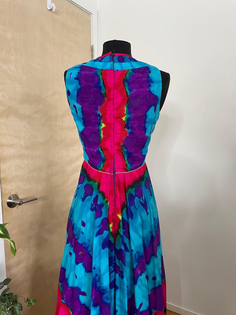 Tie Dye Palazzo Pants Hippie Boho Jump Suit Pants 1970s For Sale At