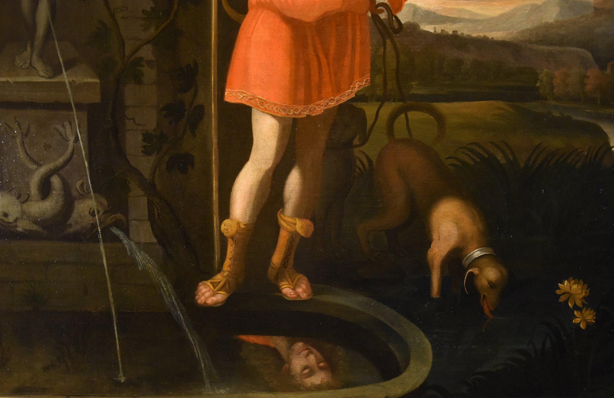 Narcissus Allegrain Paint Oil on canvas Old master 17/18th Century ...