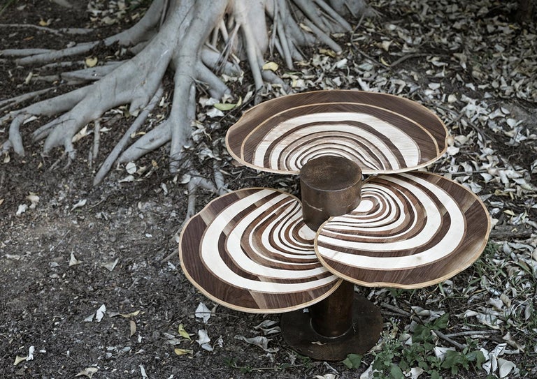 Tiered Maitake Walnut Coffee Table For Sale at 1stDibs