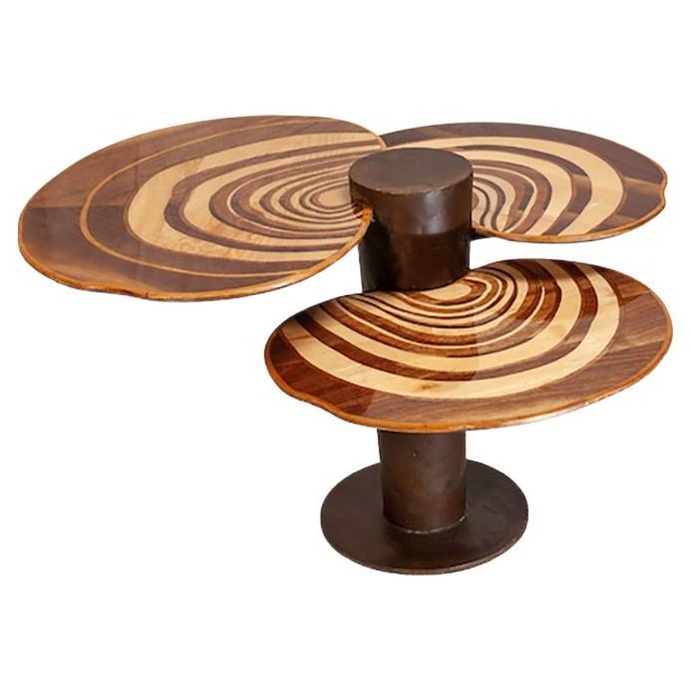 Tiered Maitake Walnut Coffee Table For Sale at 1stDibs