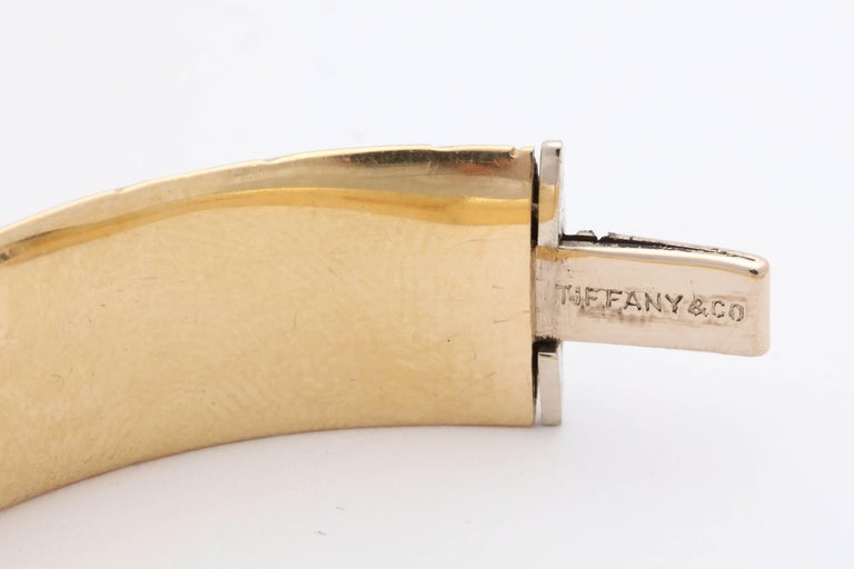 Tiffany and Co. Quilt Pattern Design Gold Bangle Bracelet with ...