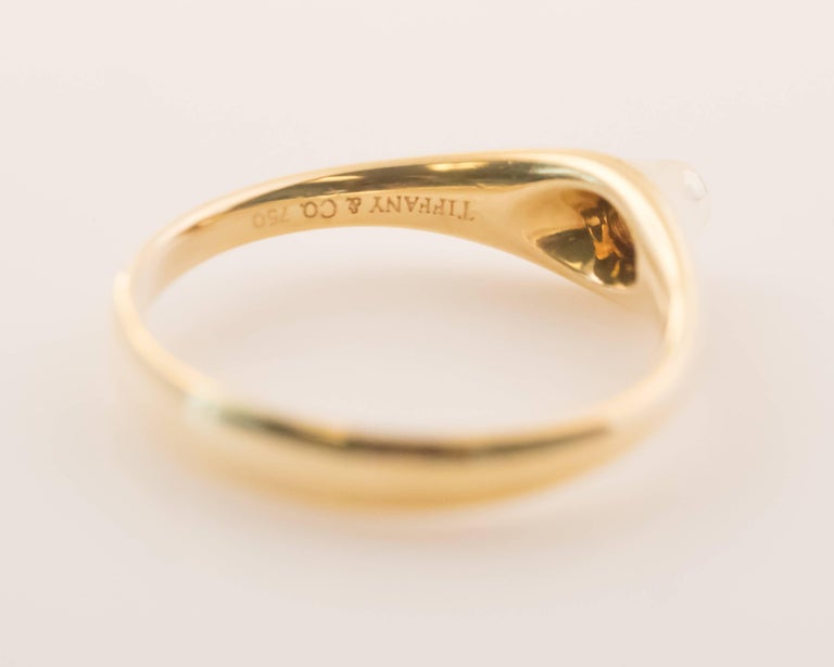Tiffany and Co. Elsa Peretti Collection Diamond Yellow Gold Ring For ...