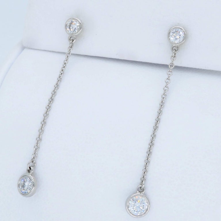 Tiffany and Co. Platinum Diamonds by the Yard Drop Earrings at 1stDibs ...
