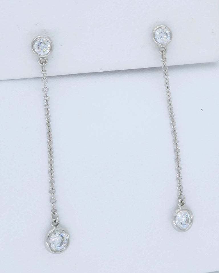 Tiffany and Co. Platinum Diamonds by the Yard Drop Earrings at 1stDibs ...