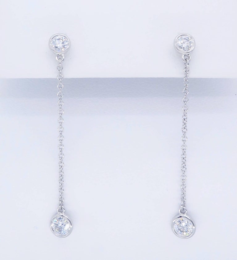 Tiffany and Co. Platinum Diamonds by the Yard Drop Earrings at 1stDibs ...