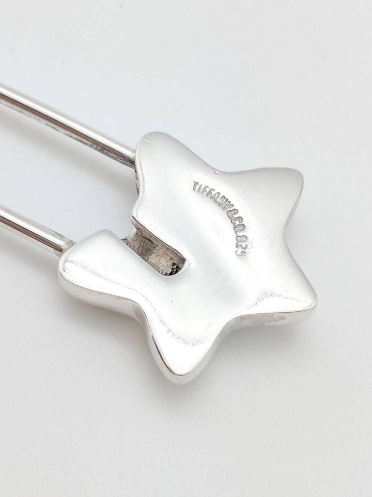 Tiffany and Co. Sterling Silver Star Diaper Safety Pin Brooch at ...