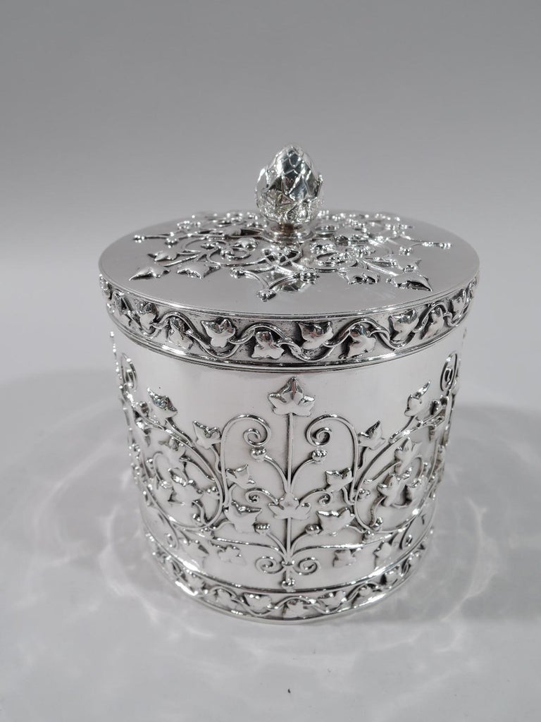 Tiffany Aesthetic Revival Sterling Silver Tea Caddy For Sale at 1stDibs