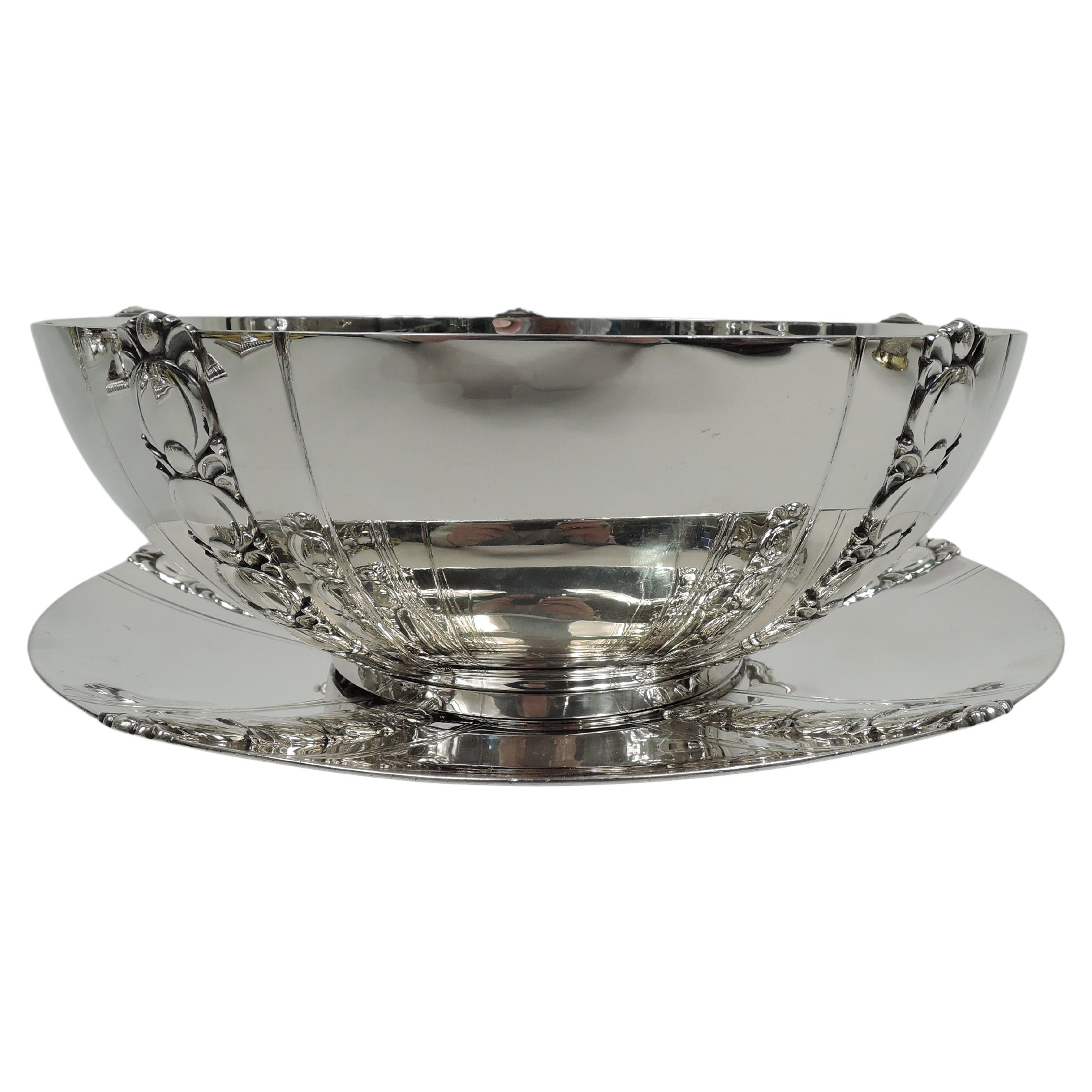 Art Deco Sterling Silver Octagonal Bowl by Tiffany For Sale at 1stDibs