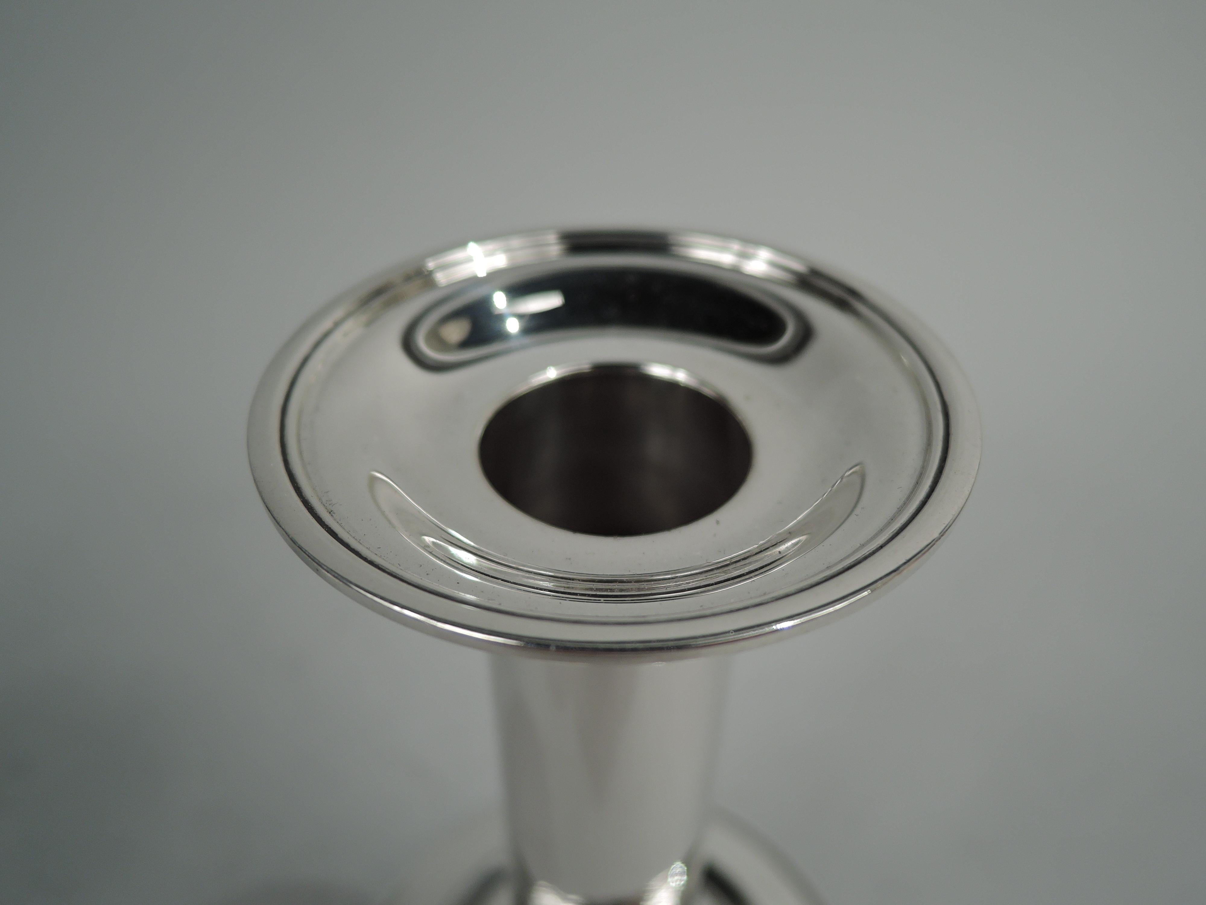 Tiffany American Modern Classical Column Candlesticks For Sale at 1stDibs