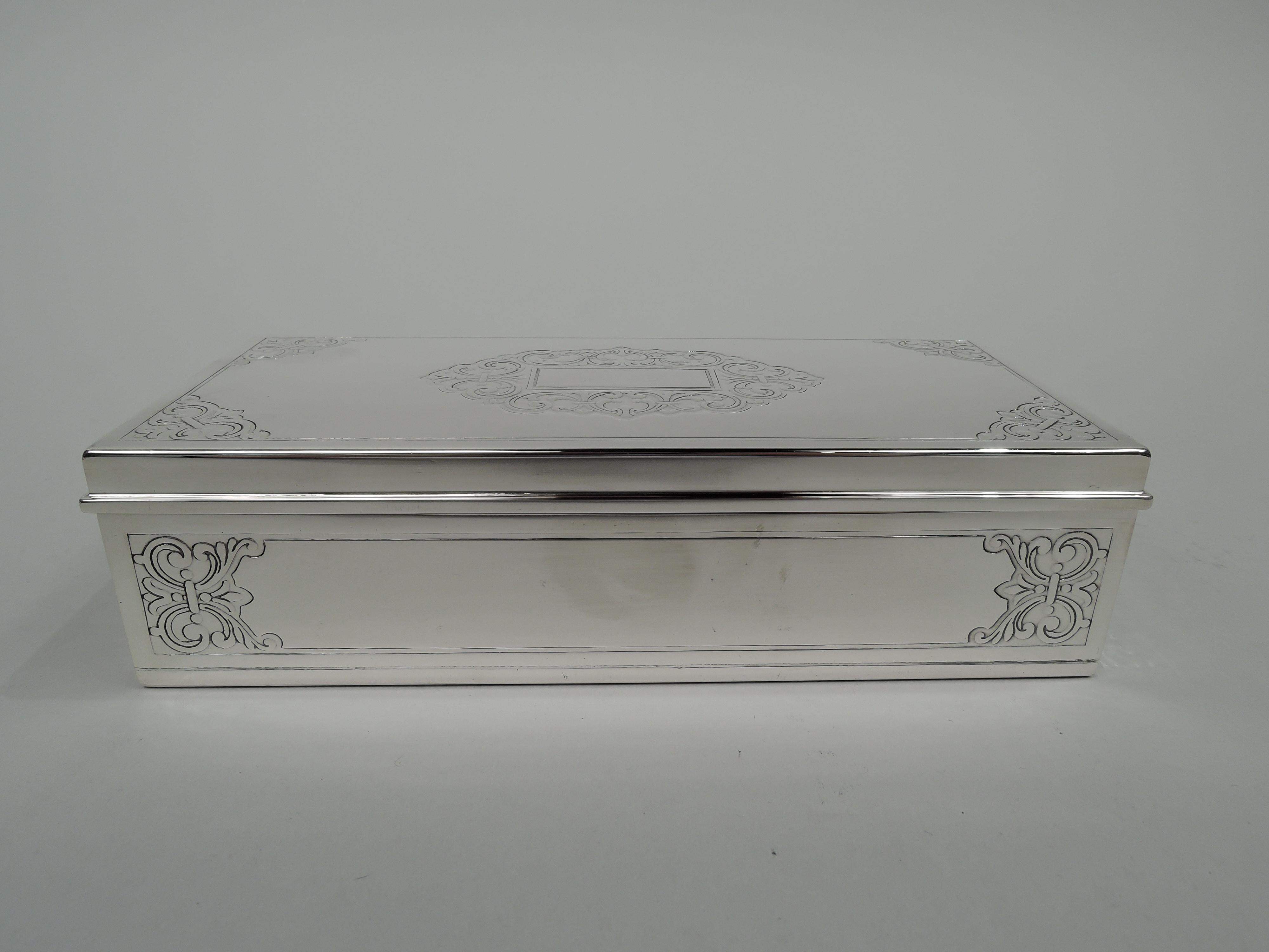 Tiffany American Modern Classical Sterling Silver Box For Sale at 1stDibs