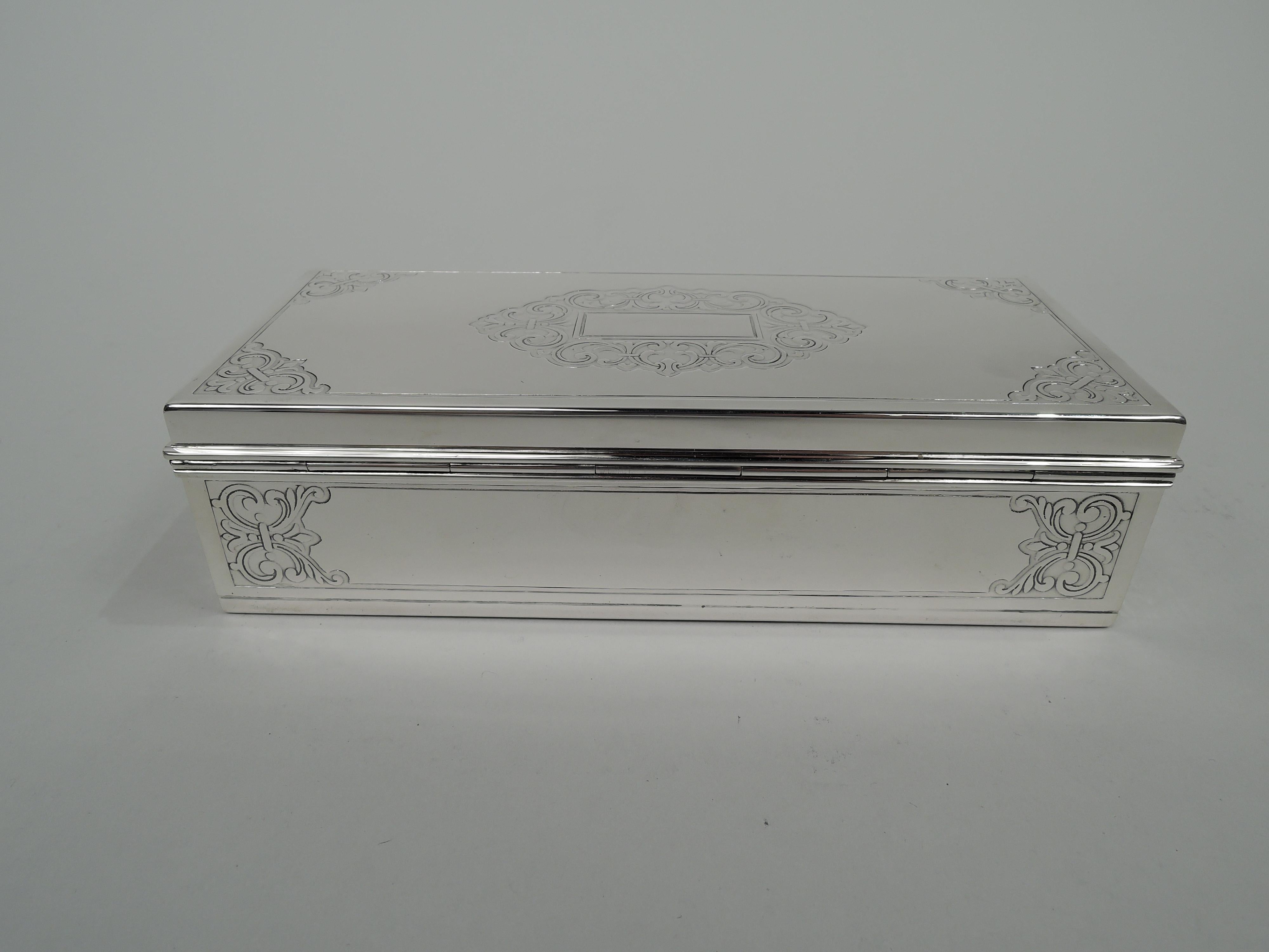 Tiffany American Modern Classical Sterling Silver Box For Sale at 1stDibs