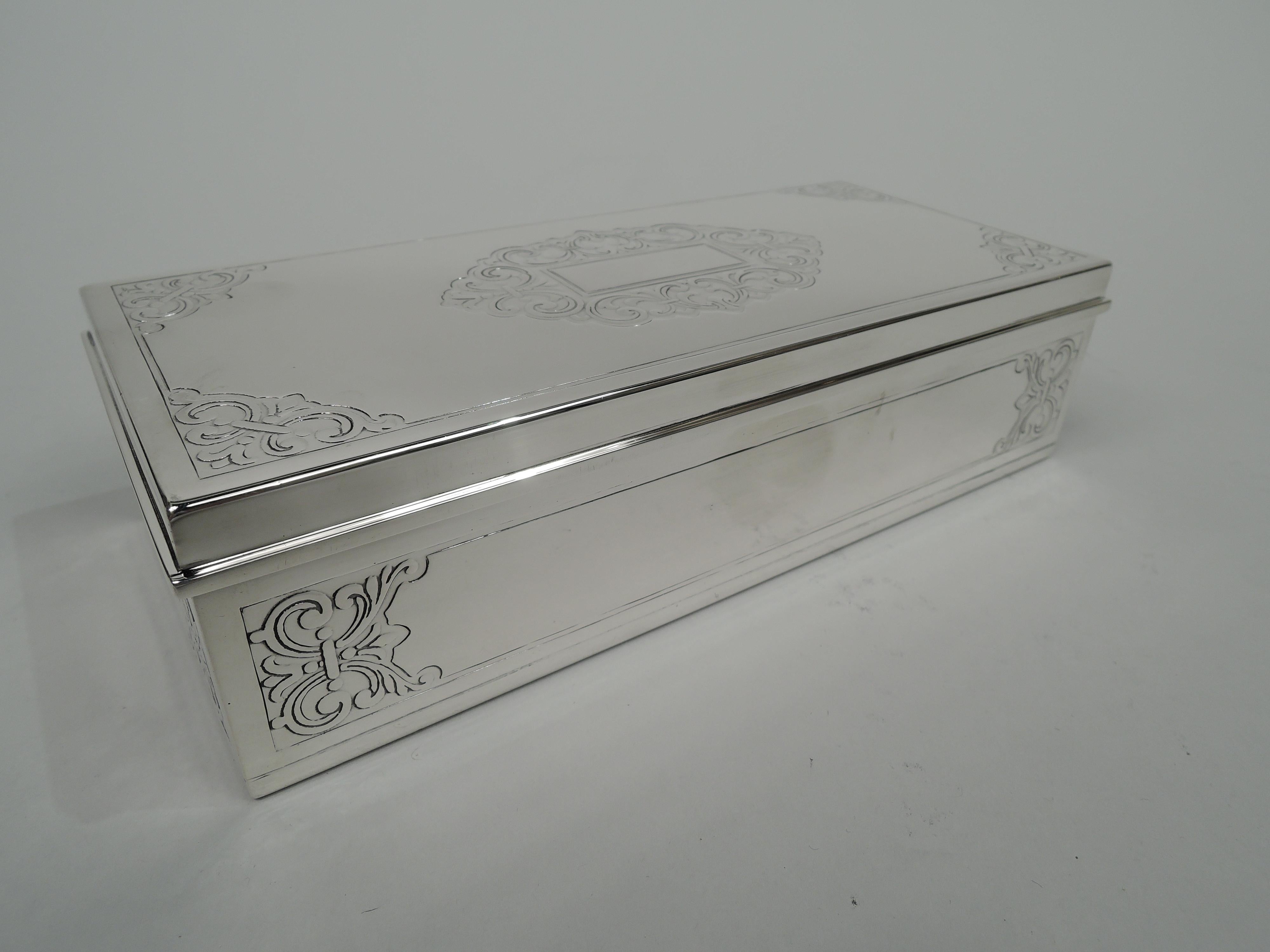Tiffany American Modern Classical Sterling Silver Box For Sale at 1stDibs