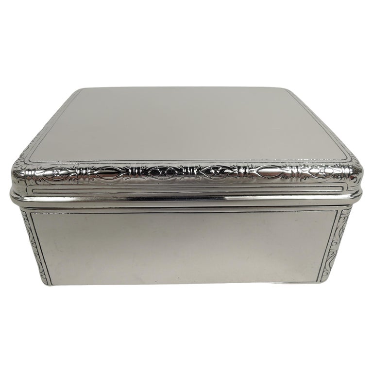 Tiffany American Modern Classical Sterling Silver Box For Sale at 1stDibs