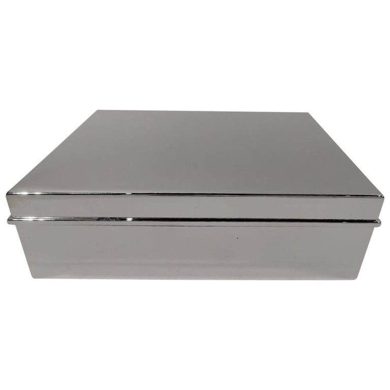 Tiffany American Modern Sterling Silver Box For Sale at 1stDibs