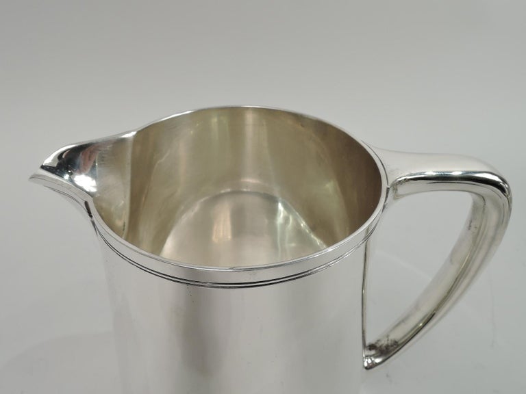 Tiffany American Modern Sterling Silver Water Pitcher For Sale at 1stDibs