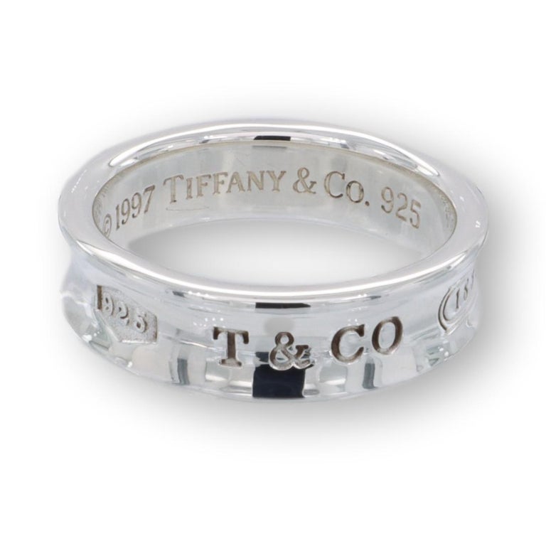 Tiffany and Co. 1837 Sterling Silver Contoured Band Ring, Medium at 1stDibs