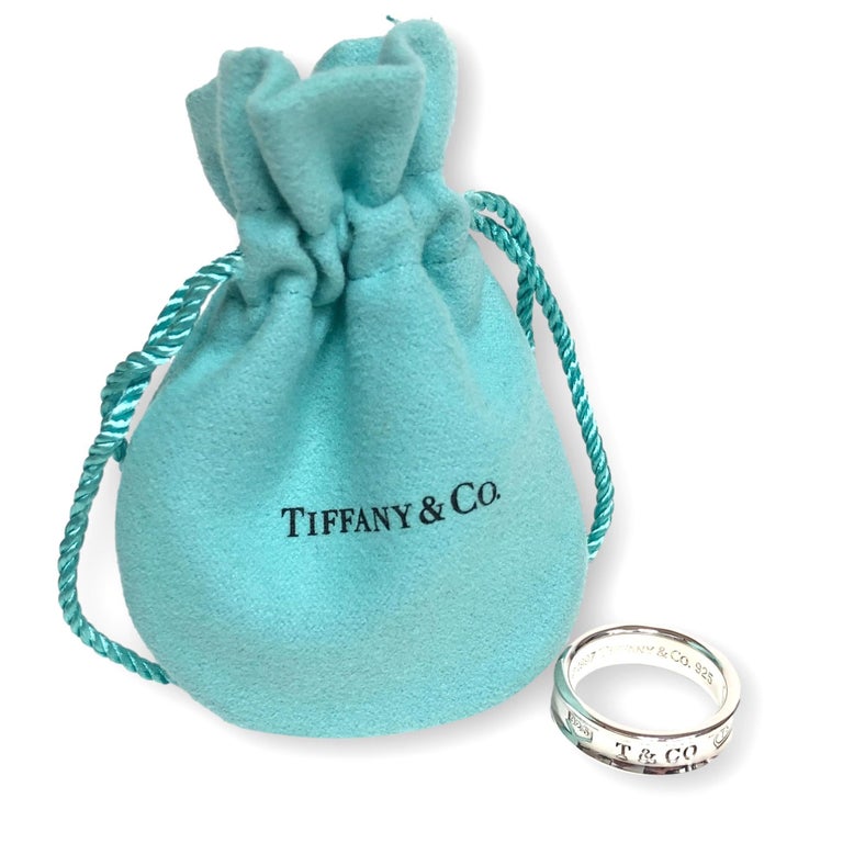 Tiffany and Co. 1837 Sterling Silver Contoured Band Ring, Medium at 1stDibs