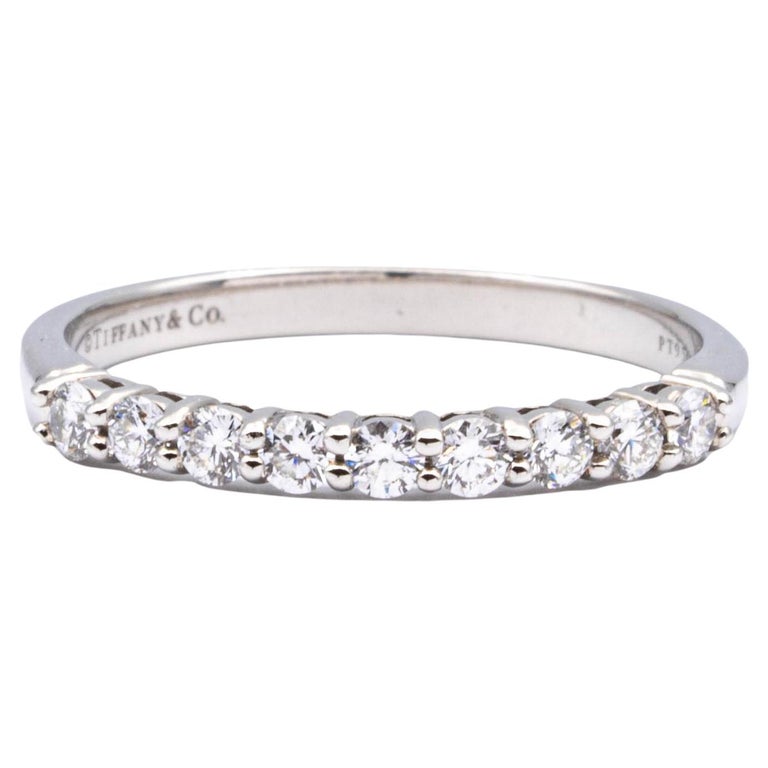 Tiffany and Co. 9-Stone Embrace Band Ring Platinum .27ct at 1stDibs