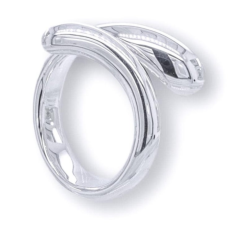 Tiffany and Co. Elsa Peretti Sterling Silver Teardrop Bypass Ring For ...