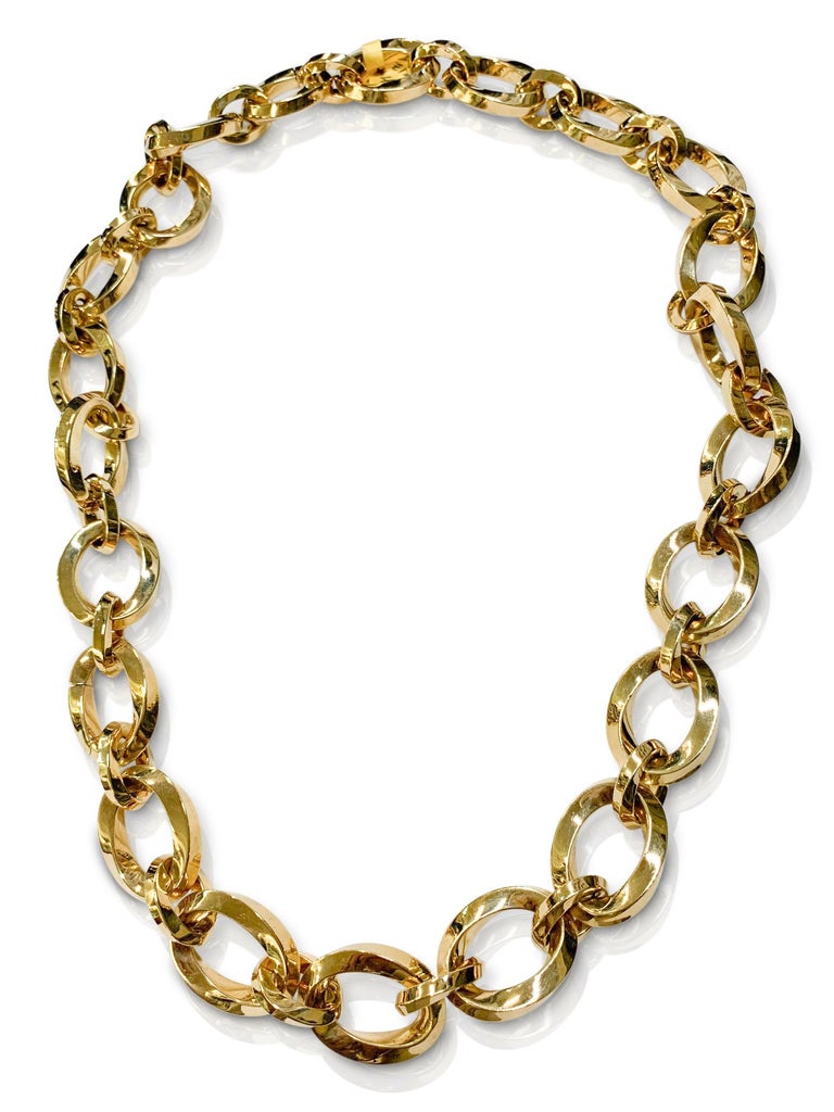 Tiffany and Co. Gold Chain Necklace and Bracelet Combo For Sale at 1stDibs