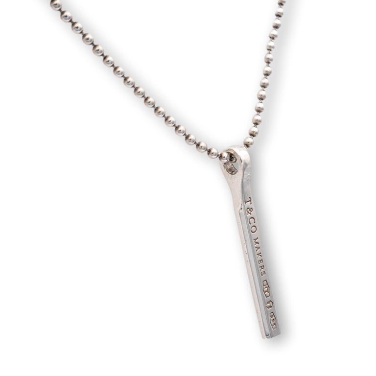 Tiffany and Co Makers Mark Silver Men's Necklace at 1stDibs