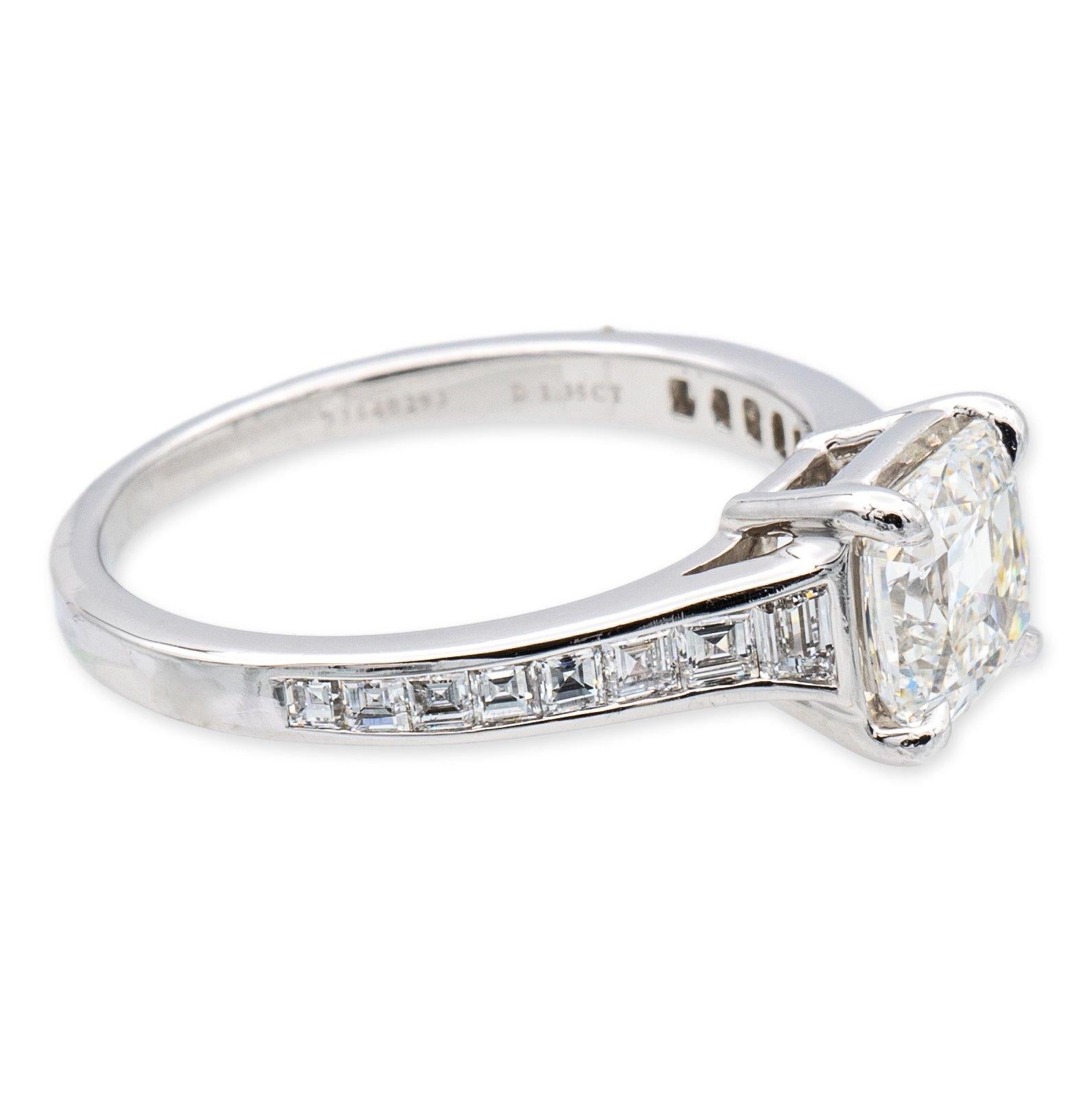 Tiffany and Co. Platinum Legacy Cushion Diamond Engagement Ring 1.77cts ...