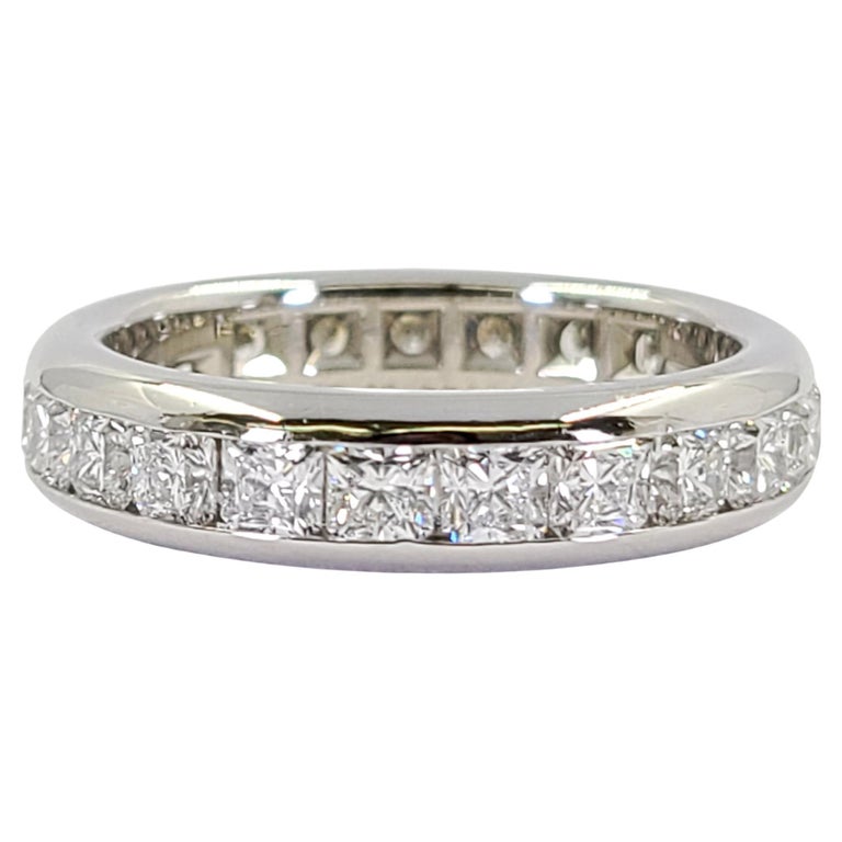 Tiffany and Co Platinum Lucida Diamond Channel Set Eternity Band For ...