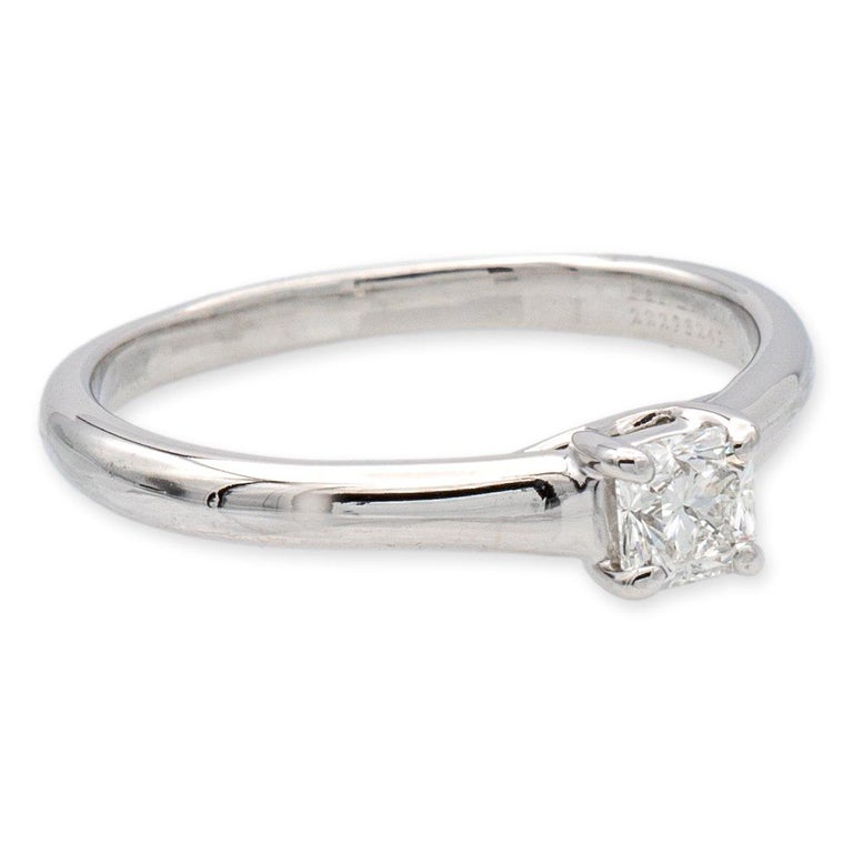Tiffany and Co. Platinum Lucida Diamond Engagement Ring .31ct IVVS2 w ...