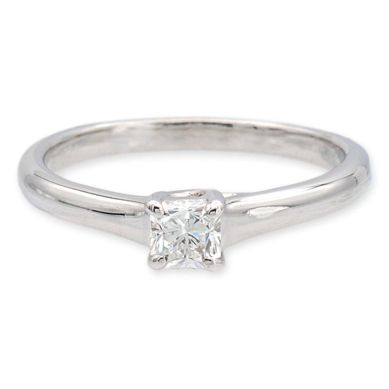 Tiffany and Co. Platinum Lucida Diamond Engagement Ring .31ct IVVS2 w ...
