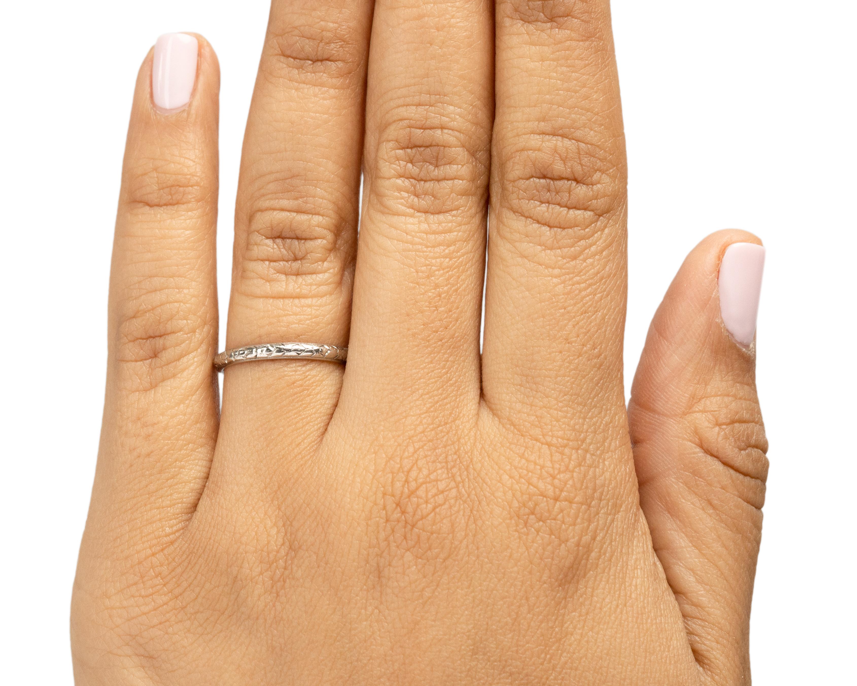 Tiffany and Co. Platinum Wedding Band For Sale at 1stDibs